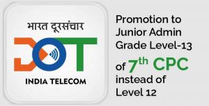 Promotion to Junior Admin Grade Level-13 of 7th CPC instead of Level 12