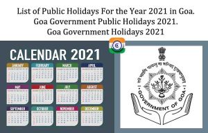 Goa Government Holidays 2021 | Bank Holidays in Goa 2021 | Goa ...