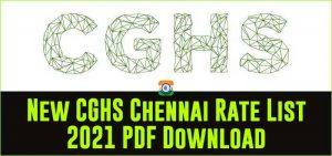CGHS Chennai Package Rate List 2021 PDF | New CGHS Package Chennai Rate ...