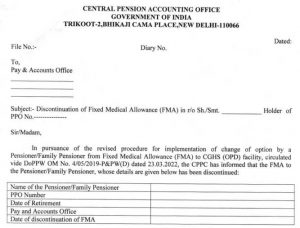 CPAO - Procedure for implementation of change of option by a Pensioner ...