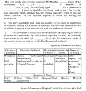 Divyangjan for Railway written examination | Persons having less than ...