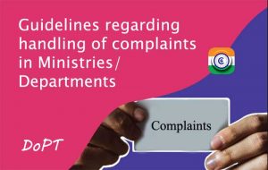 Time to time issued guidelines regarding handling of complaints in ...
