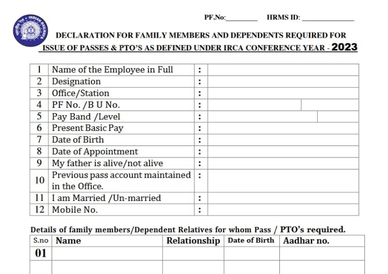 Railway board circulars on privilege passes | Privilege passes railway ...