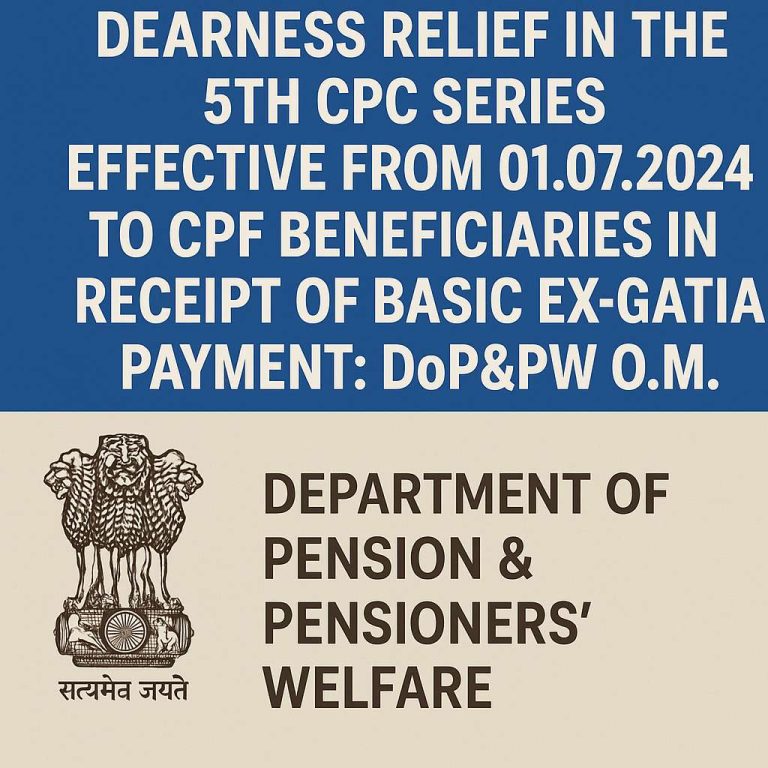 5th CPC Dearness Relief Order Jan 2025 - CENTRAL GOVERNMENT EMPLOYEES NEWS